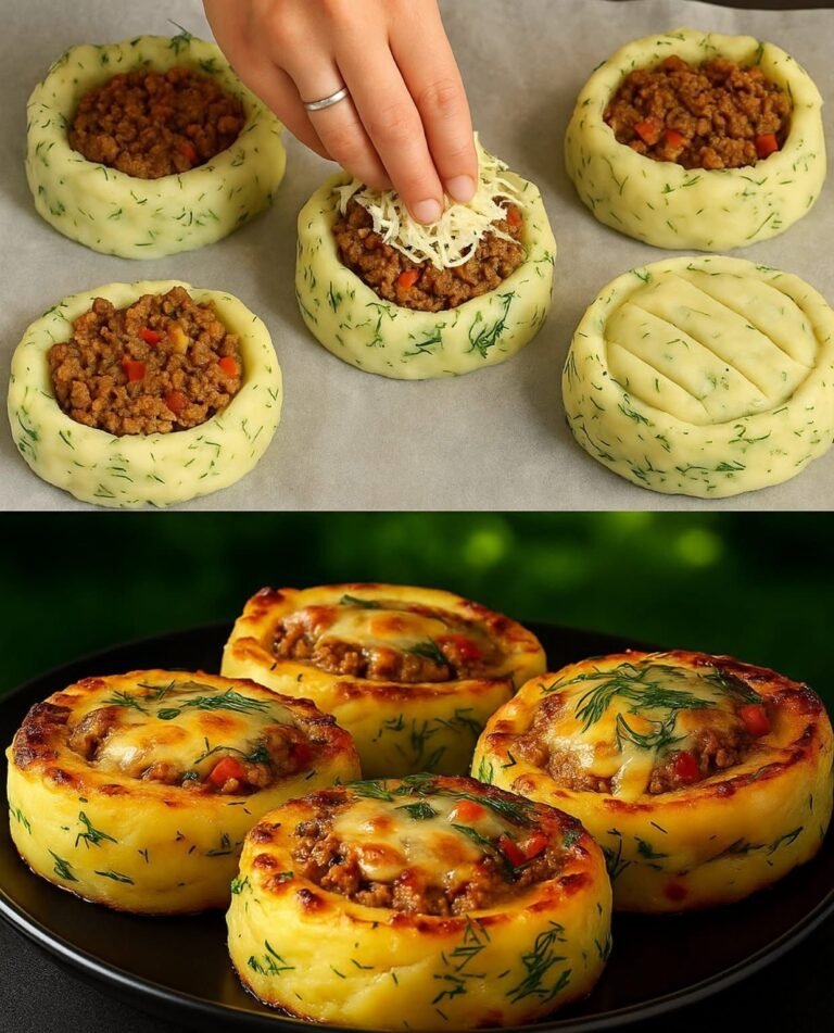 🥔 Stuffed Mashed Potato Nests – Recipes